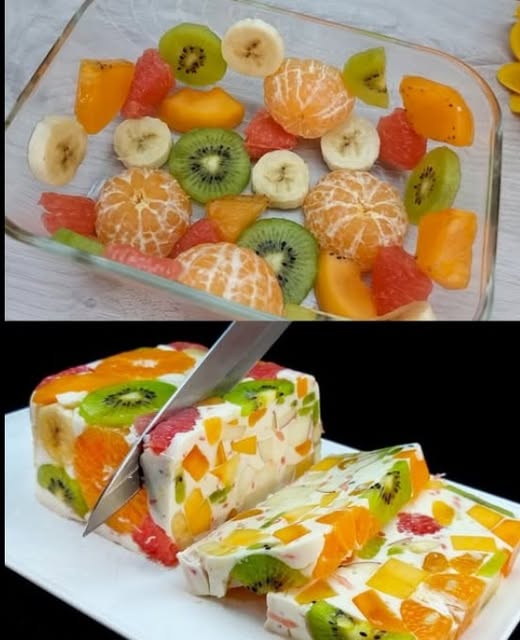 Doar lapte și fructe: Un desert sănătos în 5 minute, fără gelatină!